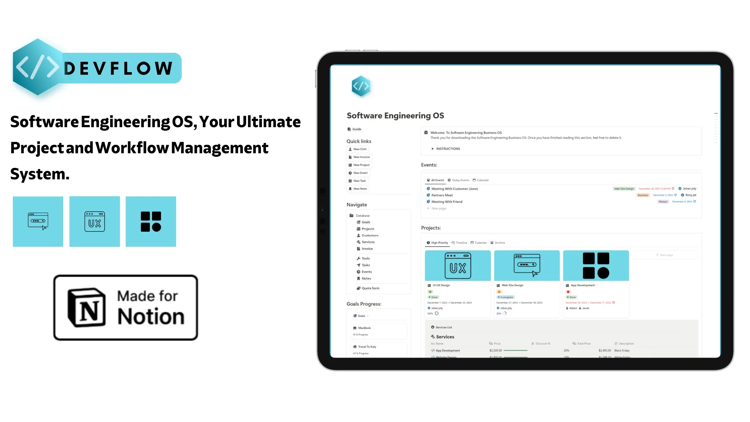 DEVFLOW | O seu melhor sistema de gestão de projectos e fluxos de trabalho - Negócios Template